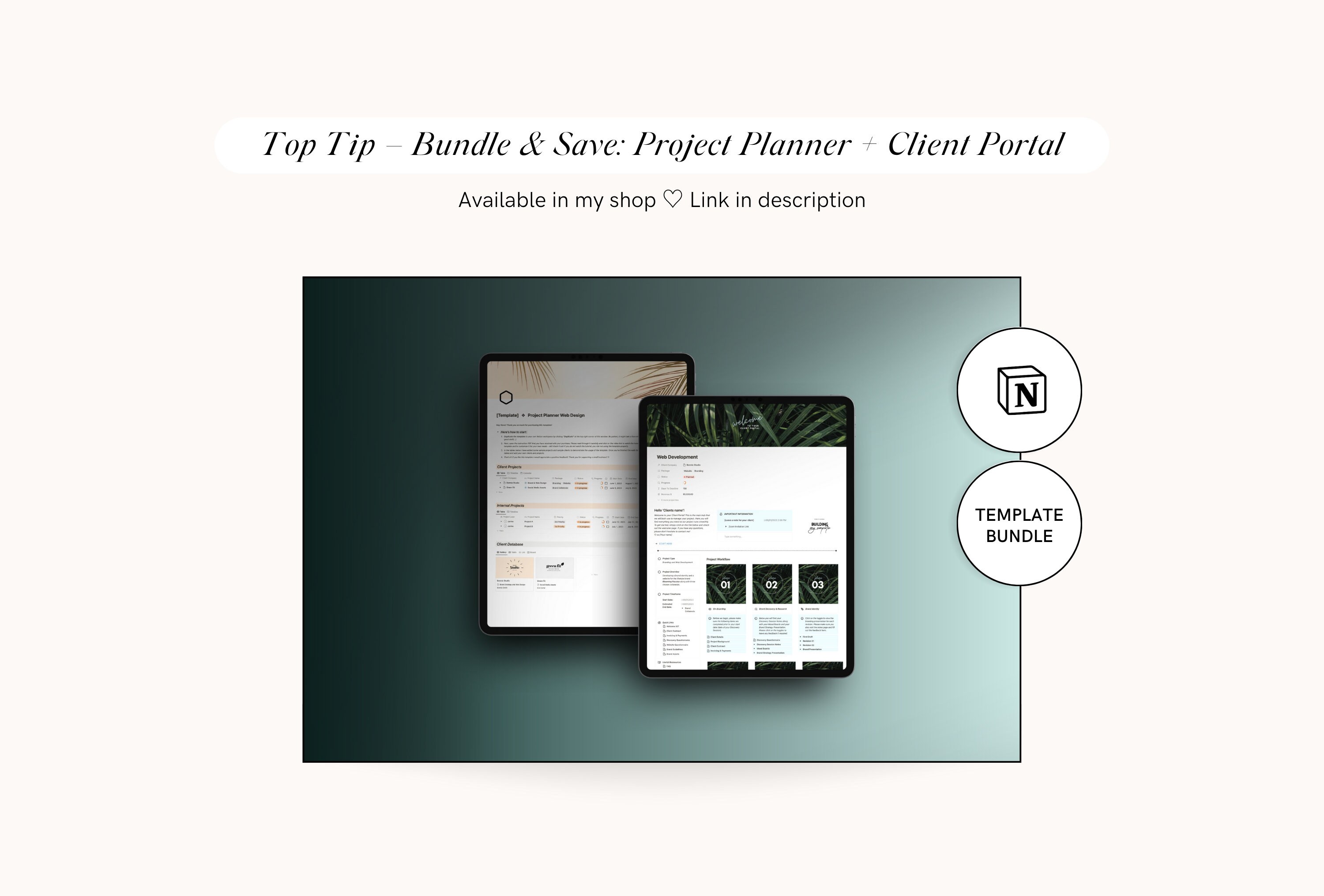 Notion Client Portal for Web Designer & Web Developer, Notion Template Business, Notion Client ...