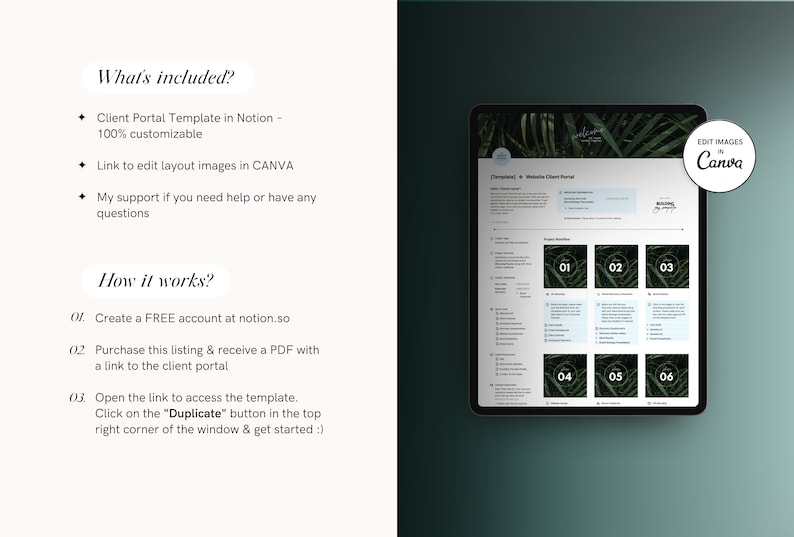 Notion Client Portal for Web Designer & Web Developer, Notion Template Business, Notion Client ...
