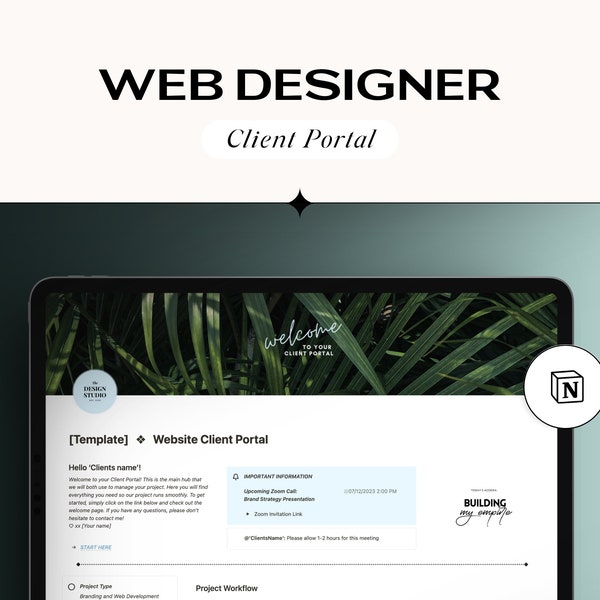 Notion Template Web Designer - Etsy