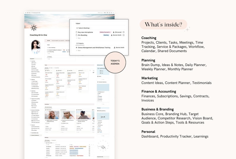 Notion Business Planner Template for Coaches (digital Download) - Etsy