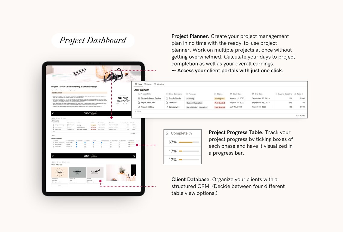 Notion Business Template for Designers, Project Planner & Client Portal ...