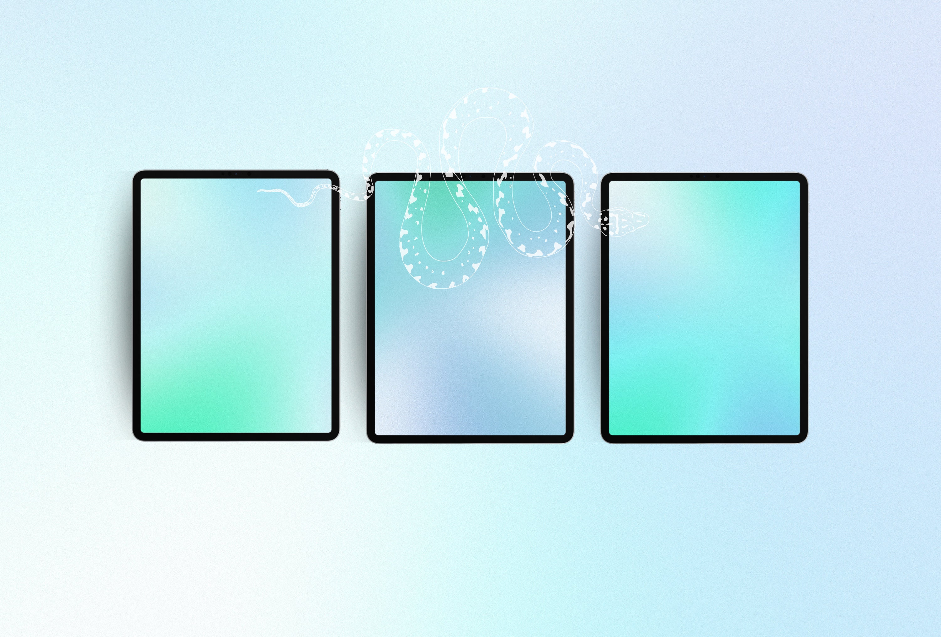 Polar Pastel Gradient Background Bundle With Noise / Grainy Texture ...