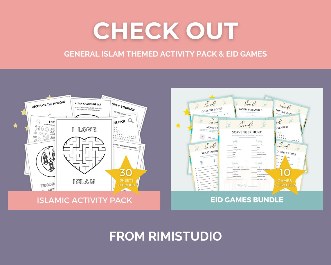Ramadan Printable Activity Pack, Eid Activities, Ramadan Eid Coloring ...