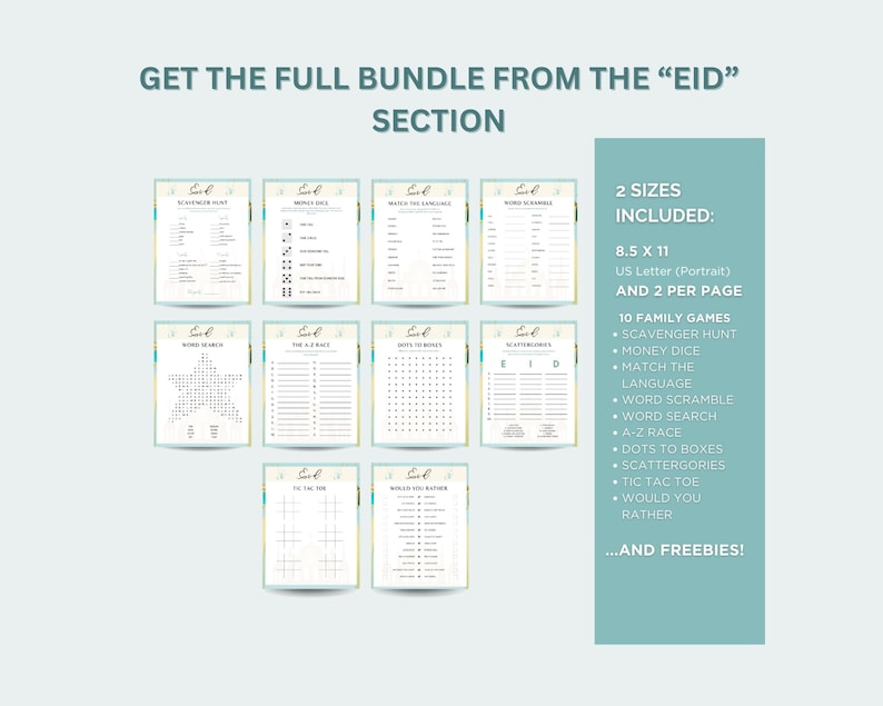 Eid Scavenger Hunt Printable, Eid Games and Activities, Eid Party ...