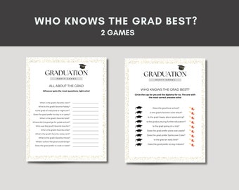 Printable Who Knows Grad Best Game, Who Knows the Graduate, Graduation ...