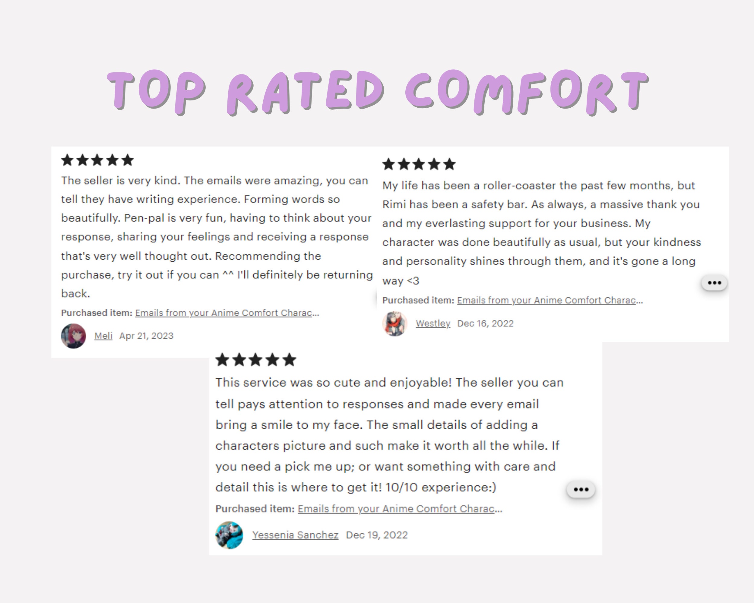 Comfort Character Digital Care Package | Personalized Custom Fictional ...