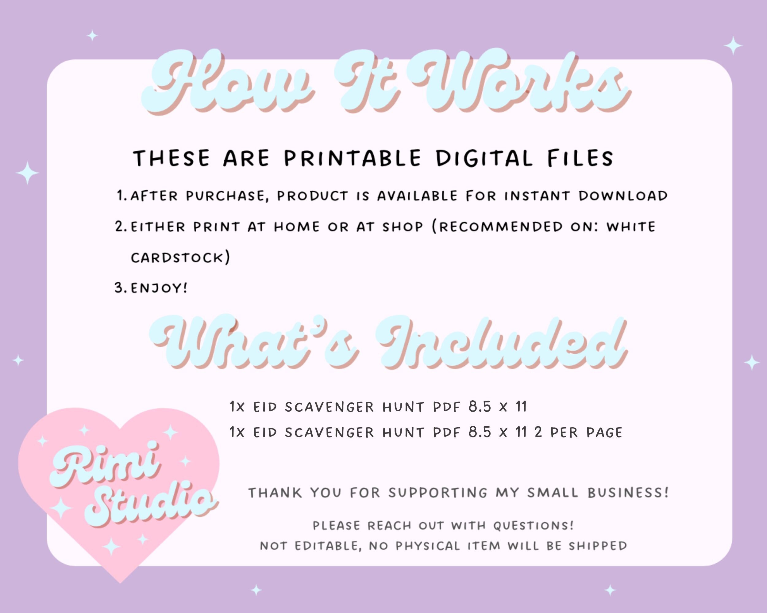 Eid Scavenger Hunt Printable, Eid Games and Activities, Eid Party ...