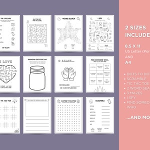 Ramadan Printable Activity Pack, Eid Activities, Ramadan Eid Coloring ...