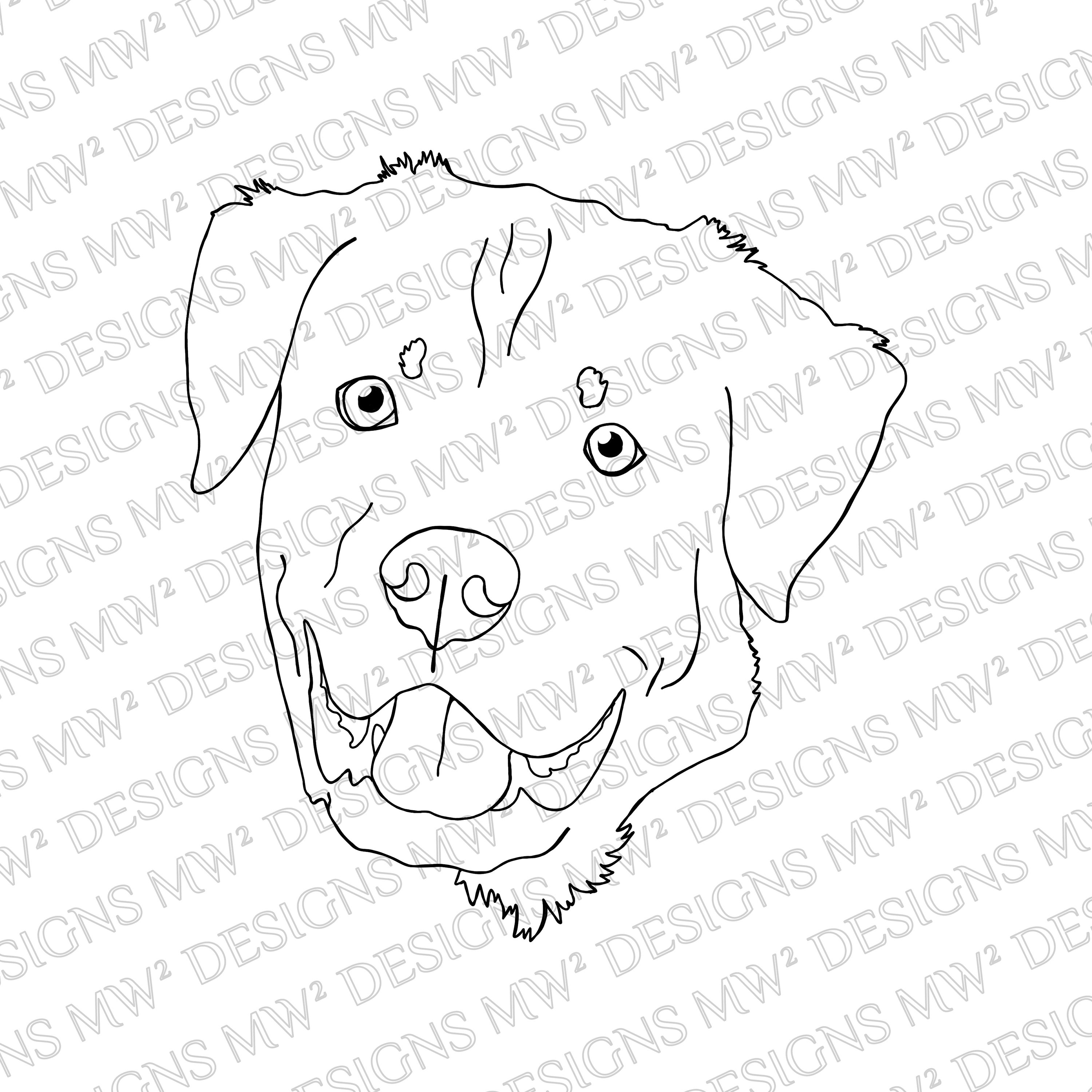 Easy Rottweiler Drawing