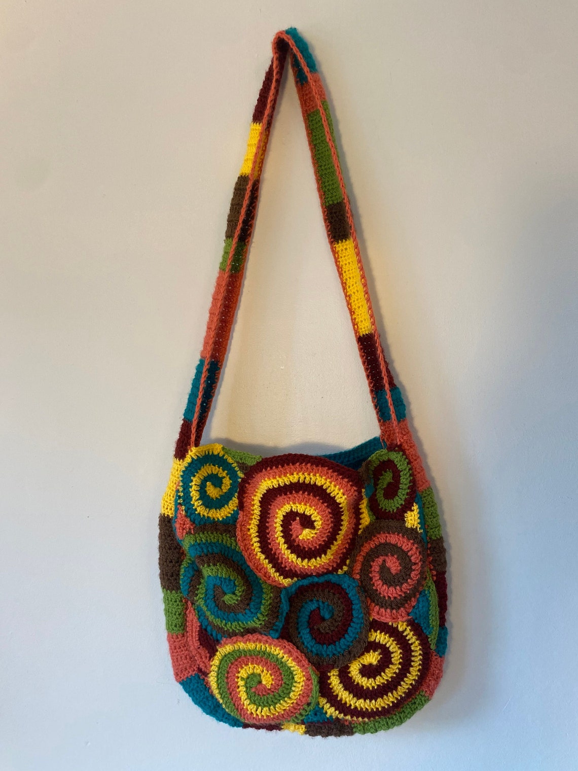 Crochet Hippie Spiral Bag Pattern - Etsy
