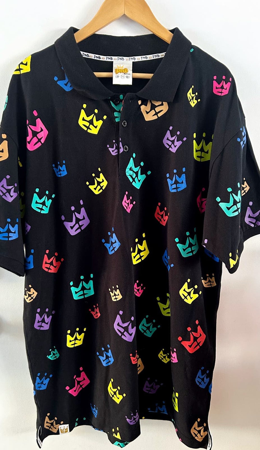Rare Vintage PNB Nation Men’s 2XL Neon Crown Logo Hip Hop Graffiti ...