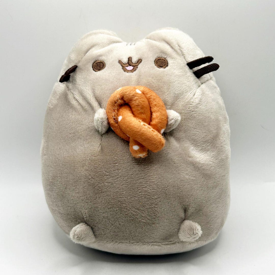 Pusheen the Cat Plush With Pretzel Fiesta Stuffed Animal 6" Cute Plush ...