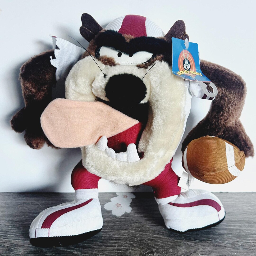 Vintage 8 TAZ Football Uniform NFL NCAA Plush Doll Stuffy Toy Looney ...