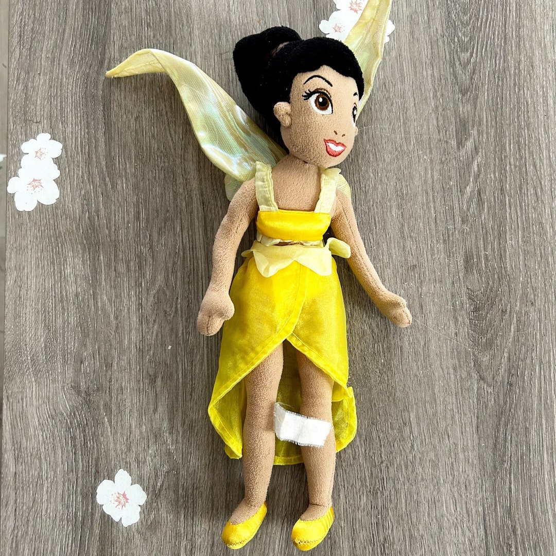 Rare Disney Parks IRIDESSA Fairy Tinkerbell Plush Doll Yellow Dress ...
