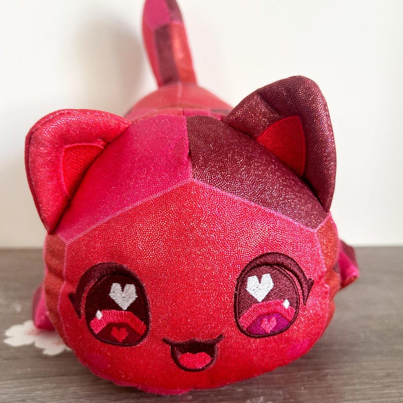 Aphmau Meemeows 11” Celestial Red Ruby Cat Plush Stuffed Toy Litter 4 ...