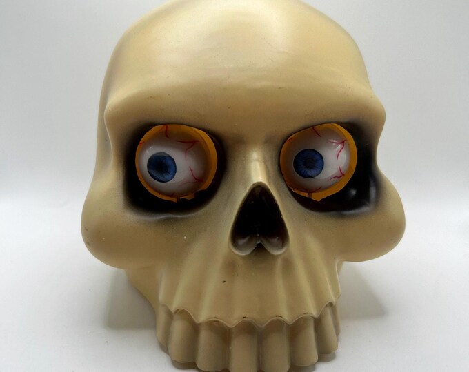 Vintage 2007 Gemmy Light up Looking Eye Skull W/ Creepy Sounds ...