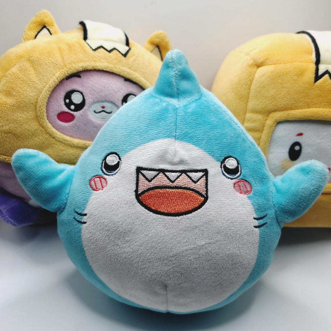 Lankybox Thicc Plush 7" Stuffed Animal Set Sharky, Foxy & Boxy Plushies ...