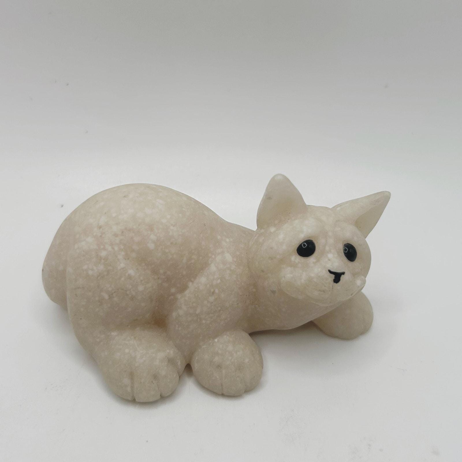 Vintage Quarry Critters Clyde and Cameron the Cats Stone Figurines ...