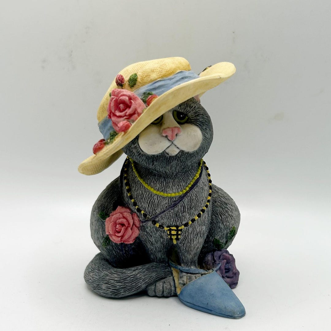 Linda Jane Smith Comic & Curious Cats Figurine "second Hand Rose" 11593 ...