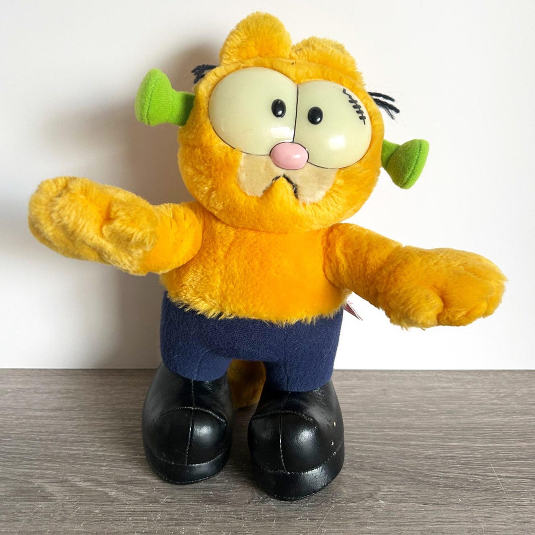 Vintage Garfield Plush Frankenstein "let's Be Frank" Halloween (no ...
