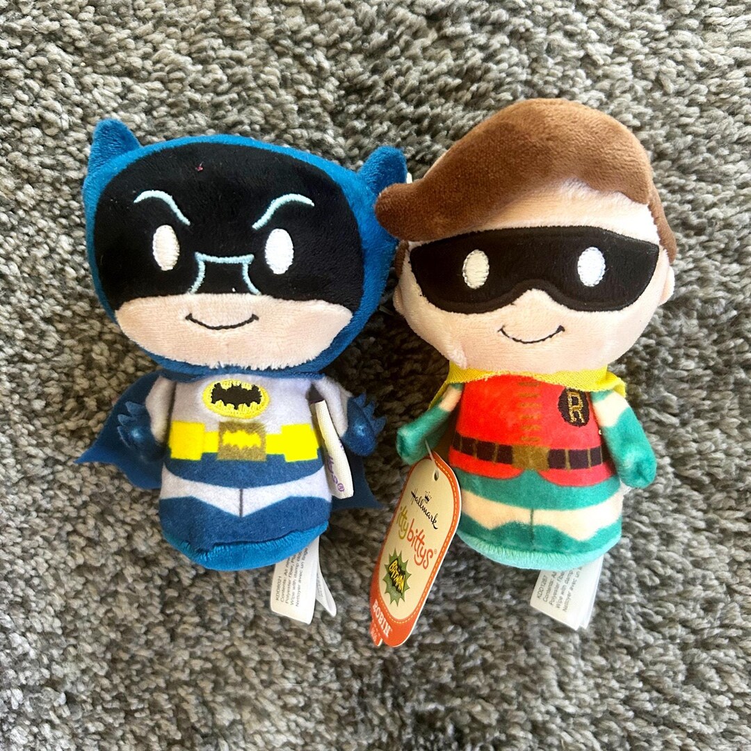 Hallmark Itty Bittys DC Comics BATMAN and ROBIN Mini Plush Nwt - Etsy