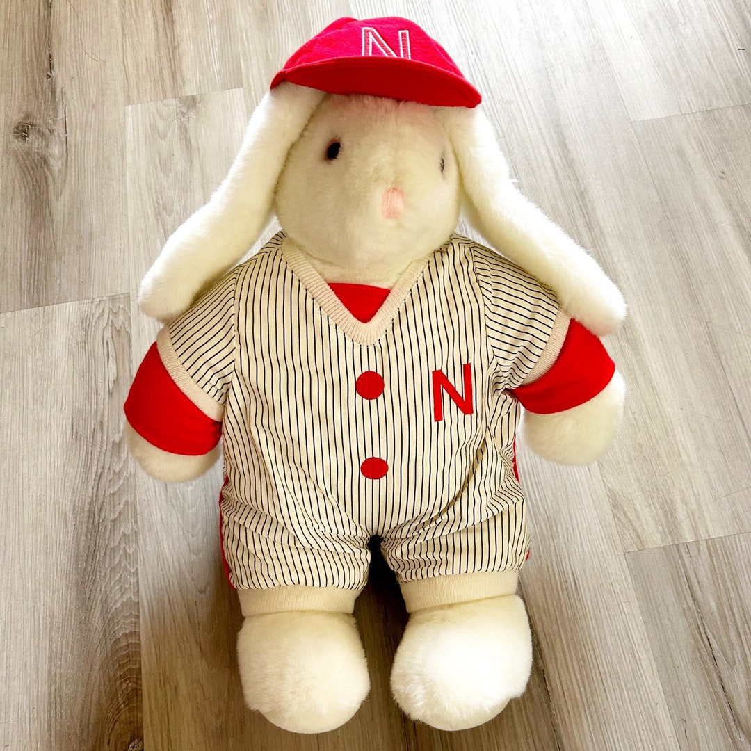 Rare Vintage Costco Rascal Slugger Bunny Baseball Uniform Rabbit Plush ...