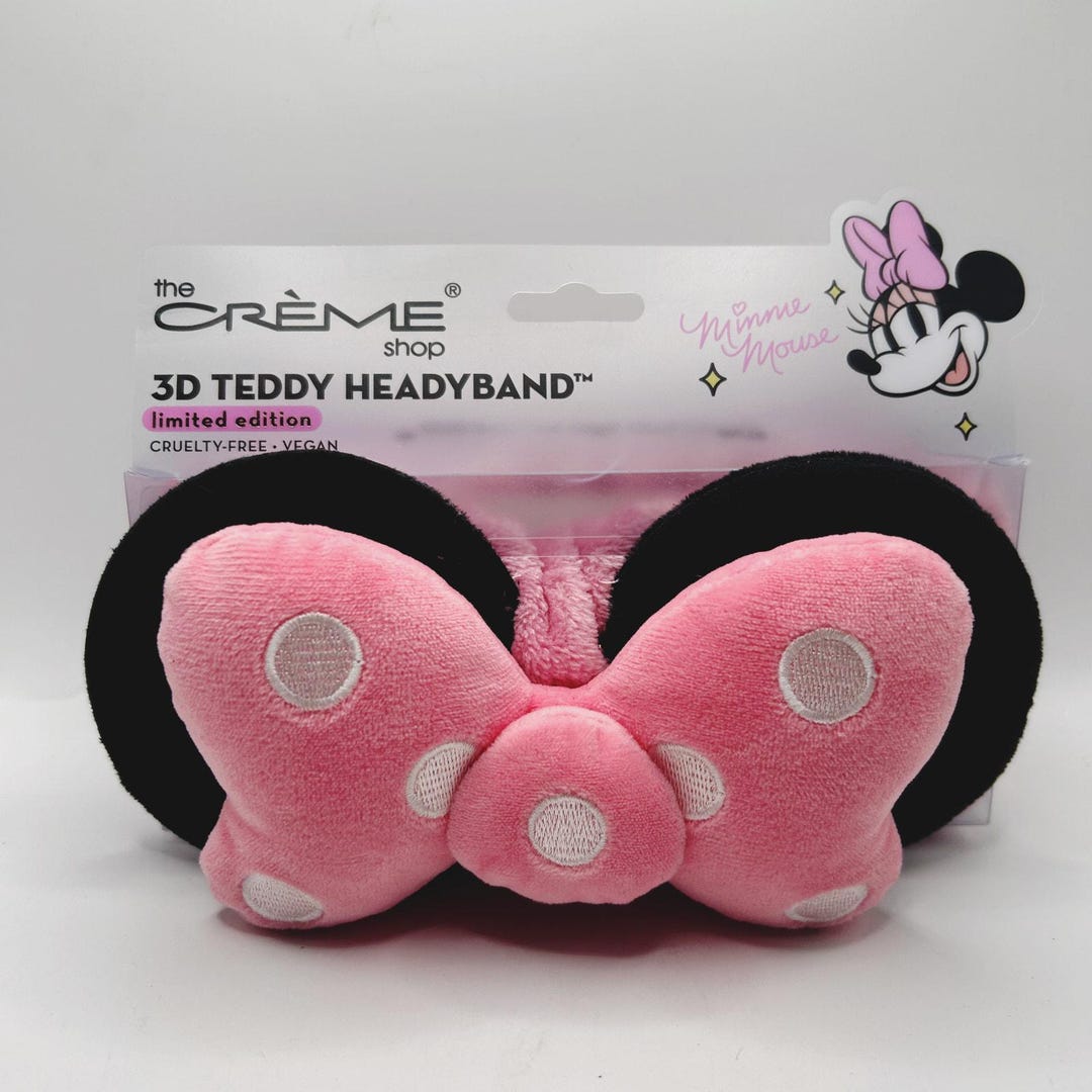The Crème Shop X Disney Minnie Mouse 3D Teddy Spa Headband Limited ...