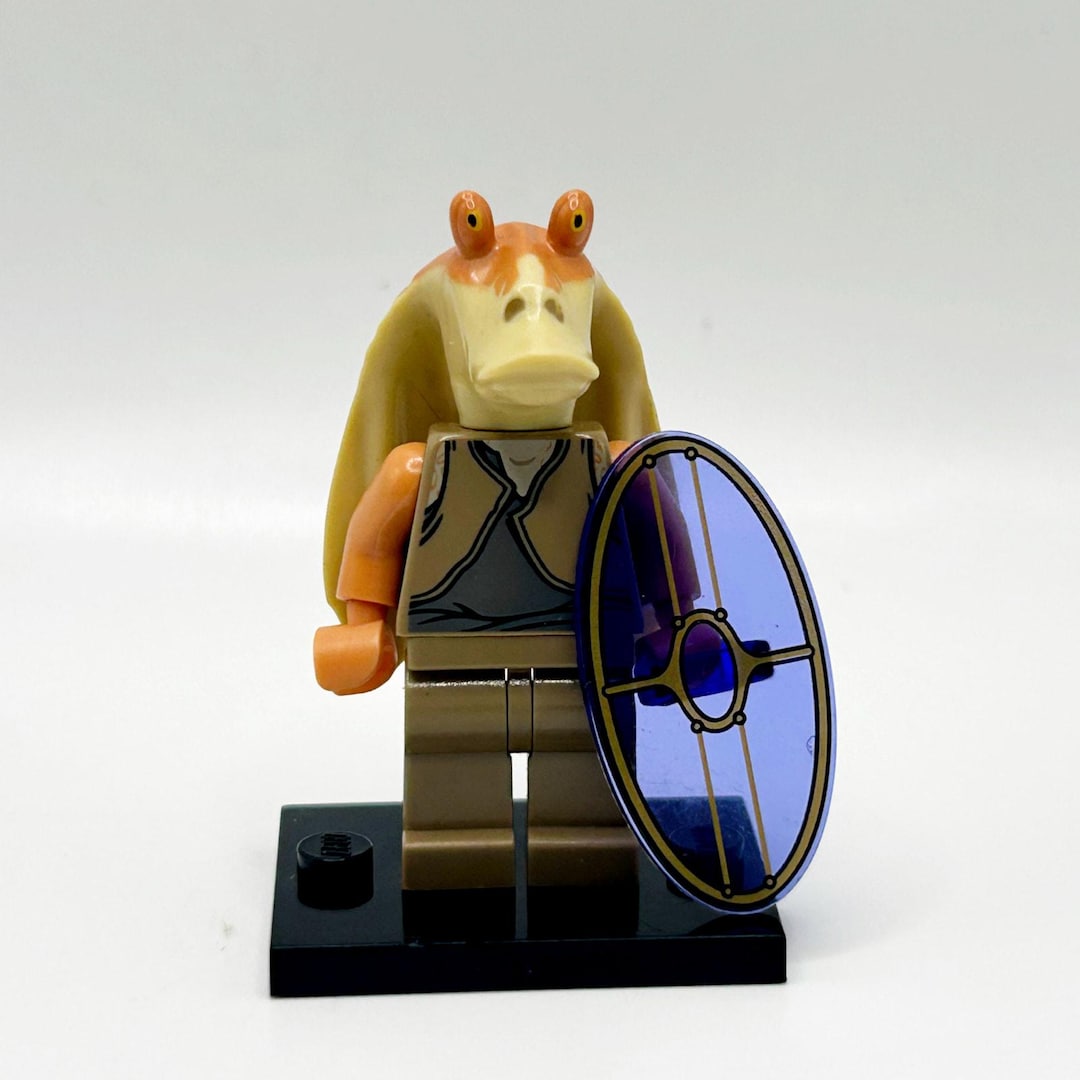 LEGO Star Wars Jar Jar Binks Minifigure Battle of Naboo Sw0301 7929 Shield - Etsy