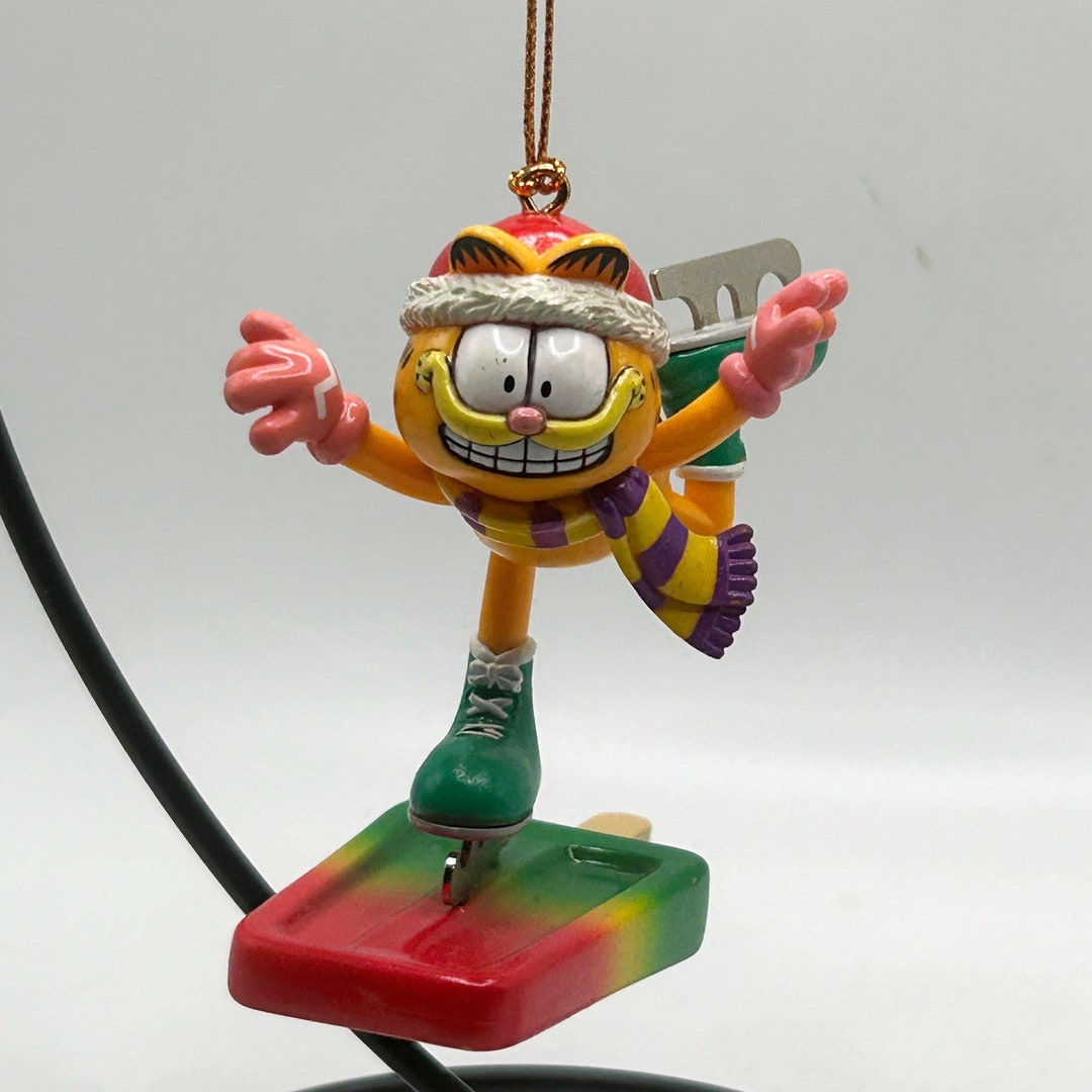 Ice Skating on Popsicle Garfield 1996 PAWS Jim Davis Trim-a-tree ...