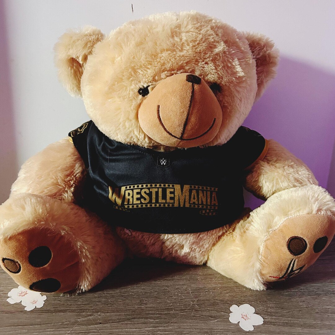 2023 WWE Wrestlemania 39 Teddy Bear Plush Los Angeles Sofi Stadium ...