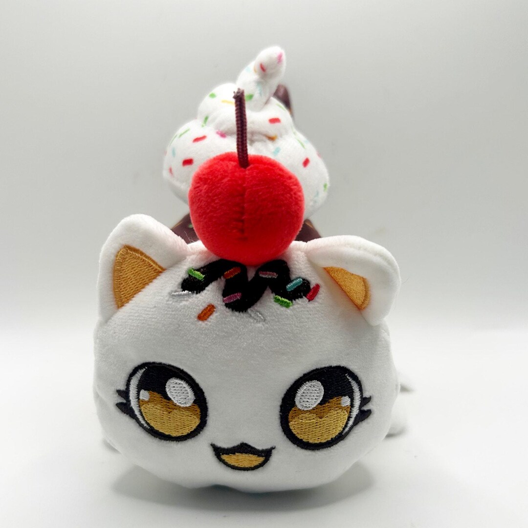 APHMAU Meemeows Ice Cream Limited Edition VANILLA Ice Cream Cat Plush 6 ...