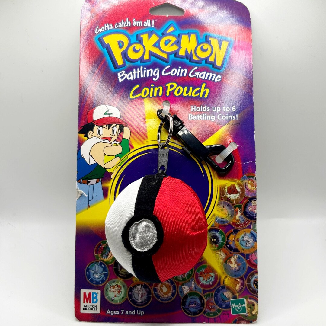 RARE Vintage Pokémon Battle Coins Pokeball Plush Carrying Case NEW on ...
