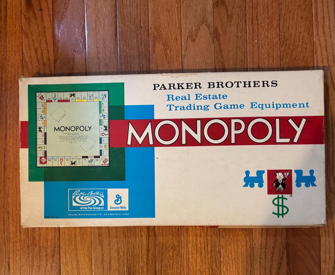 Vintage 1961 Monopoly Board Game by Parker Brothers General Mills - Etsy