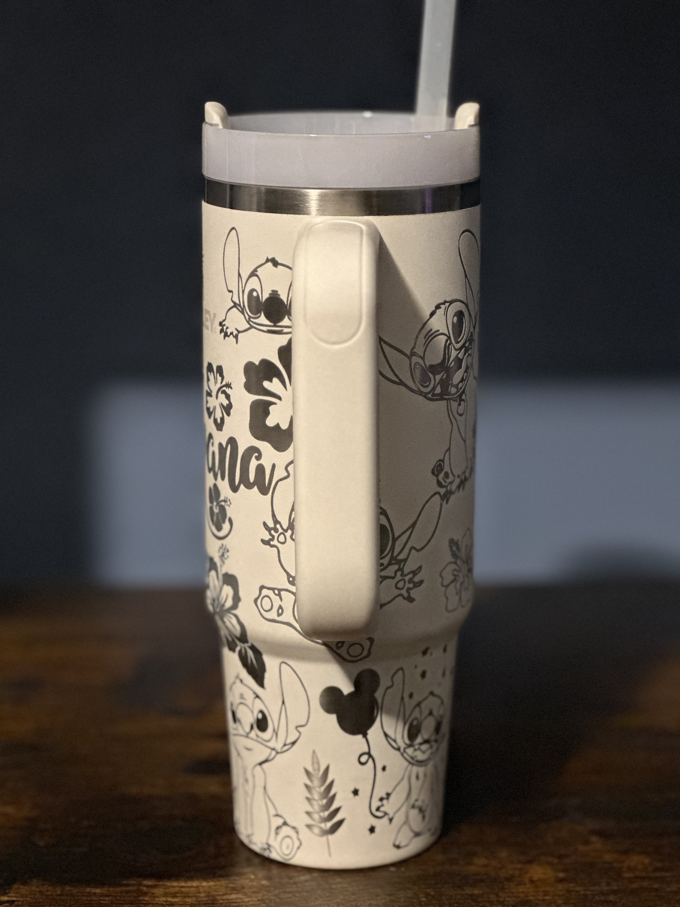 40 Ounce Stanley Brand Stitch Ohana & Disney Full Wrap Laser Engraved ...