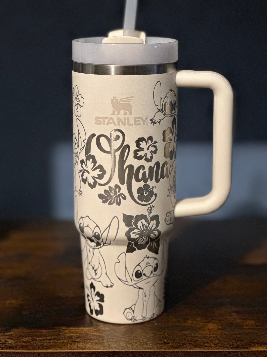 Stanley Brand 30 Ounce Stitch Ohana & Disney Full Wrap Laser Engraved ...