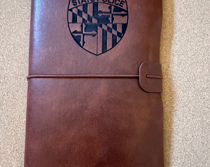 Maryland State Police Personalized Leather Bound Journal/notebook With ...