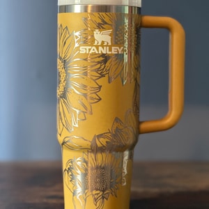 Stanley Brand 30 Ounce Sunflower Full Wrap Laser Engraved Tumbler - Etsy