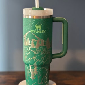 Stanley Brand 30 Ounce Mountain & Bear Full Wrap Laser Engraved Tumbler ...