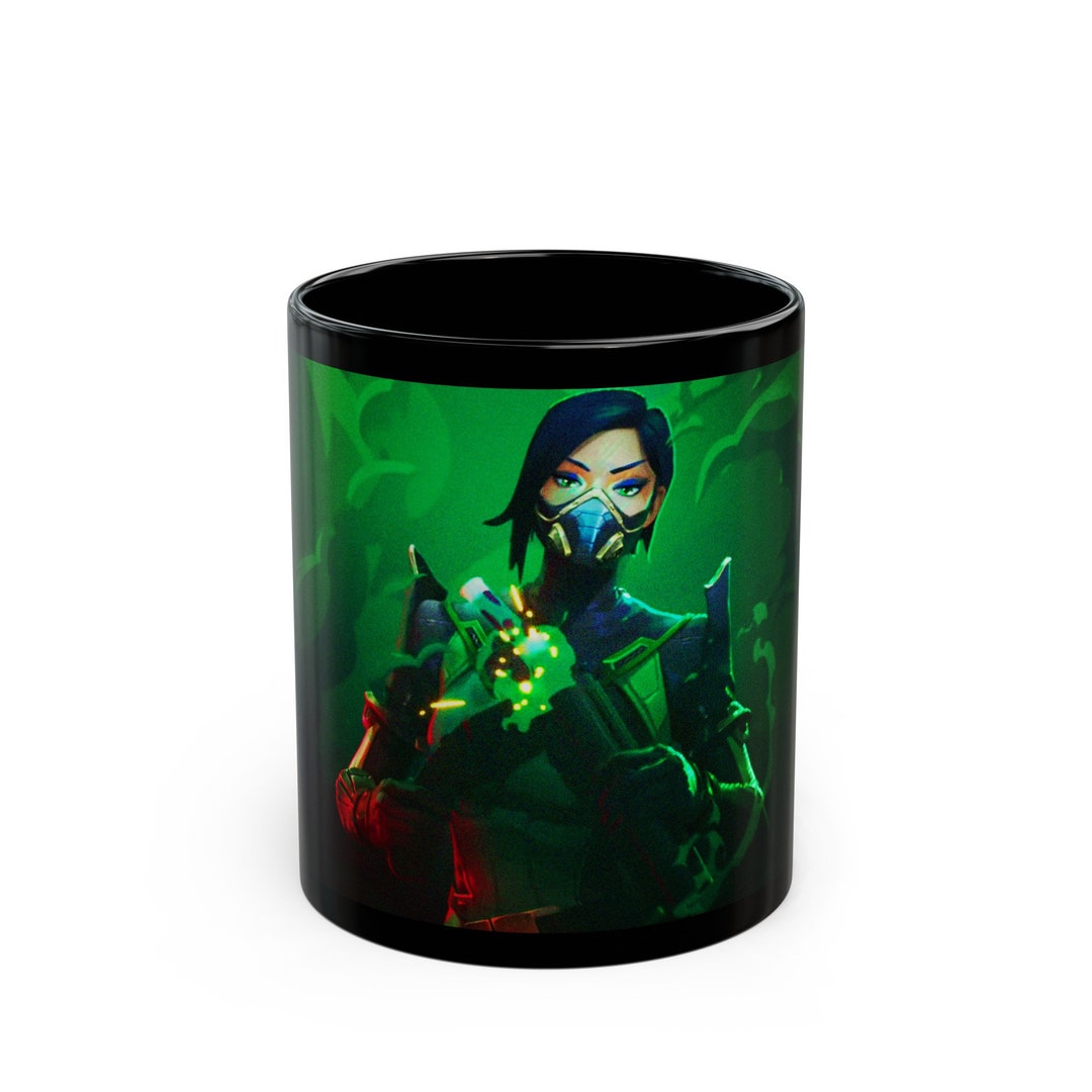 Valorant Viper Mug, Viper Mug Gift, Valorant Mug Gift, Black Mug, Gamer ...