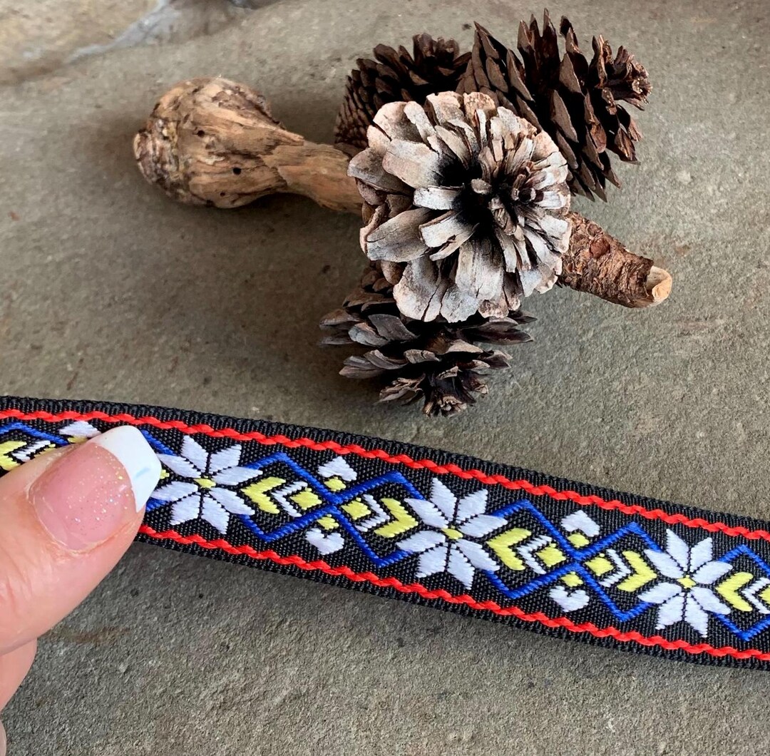 Alpine Edelweiss Ribbon Choker Adjustable Length Apres Ski Lodge Wear ...