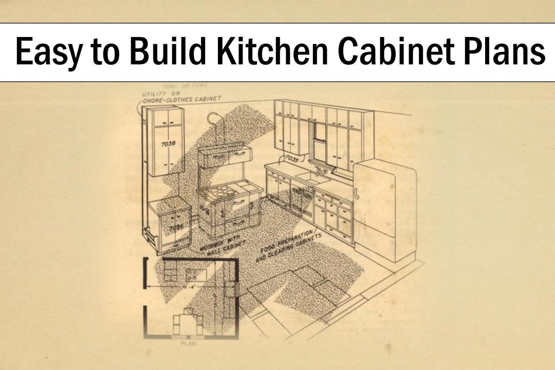 Vintage Kitchen Cabinet Plans - Step by Step Instructions to Build Your ...