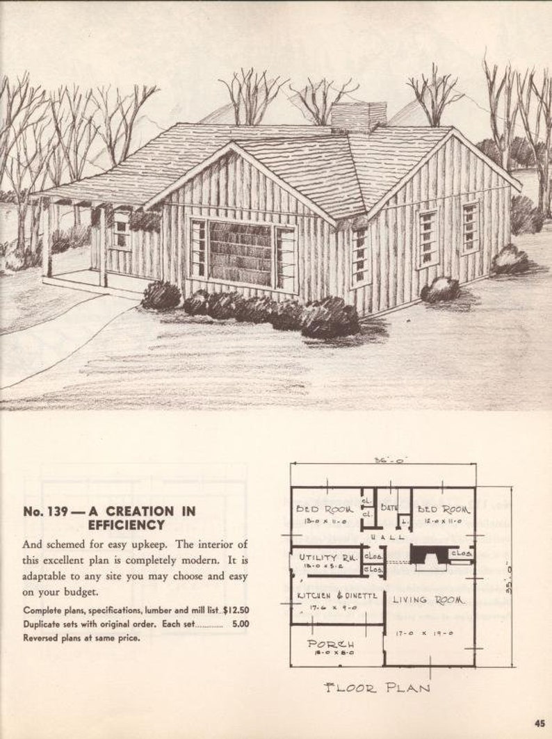 50 Vintage Log Cabin Floor Plans (downloadable PDF File for Phone ...