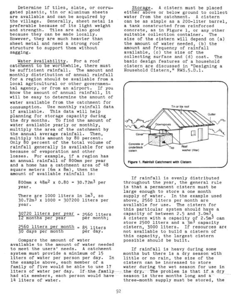 Rain Catchment System: Design, Build Guide (PDF Instant Download ...