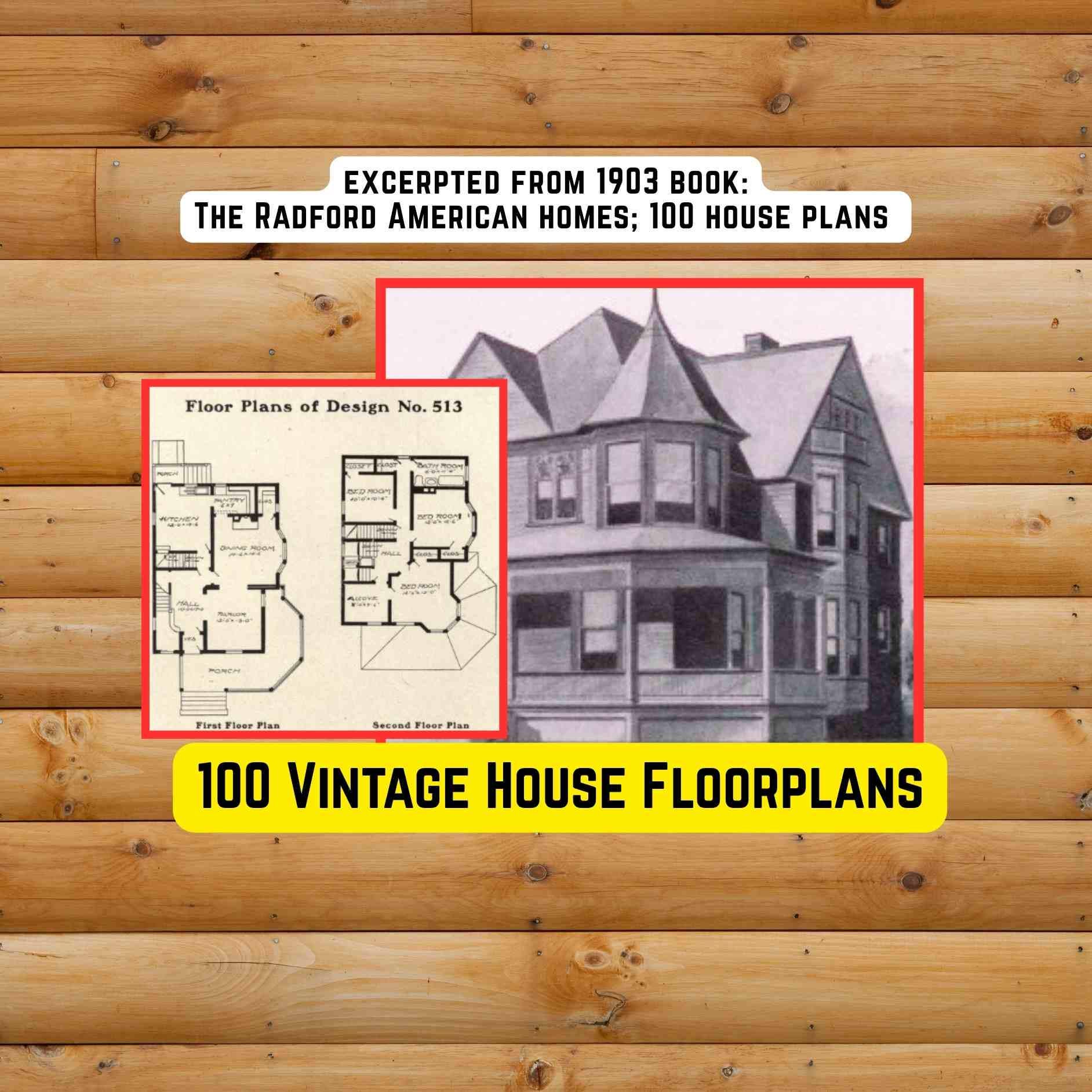 100 Vintage Homes Floorplans (PDF File, 200 Pp., Excerpted From 1903 ...