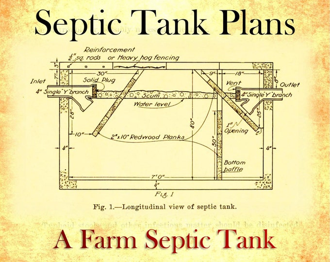 DIY Septic Tank Plans (PDF File), A Farm Septic Tank Pamphlet by ...
