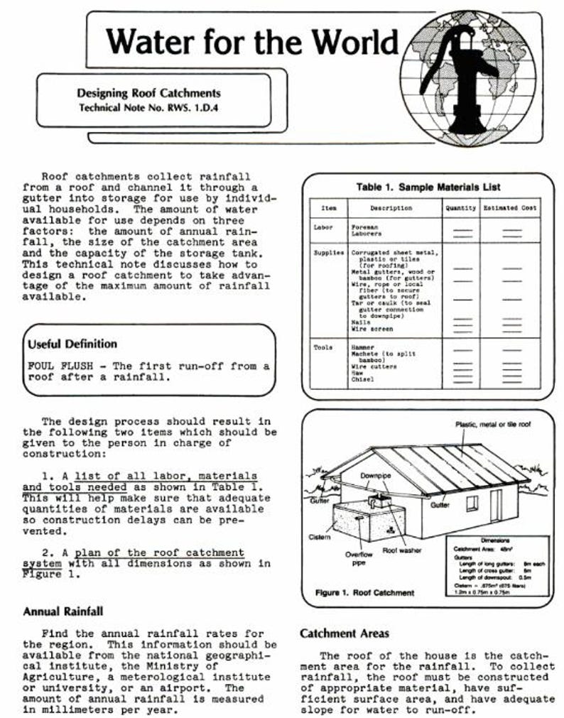 Rain Catchment System: Design, Build Guide (PDF Instant Download ...