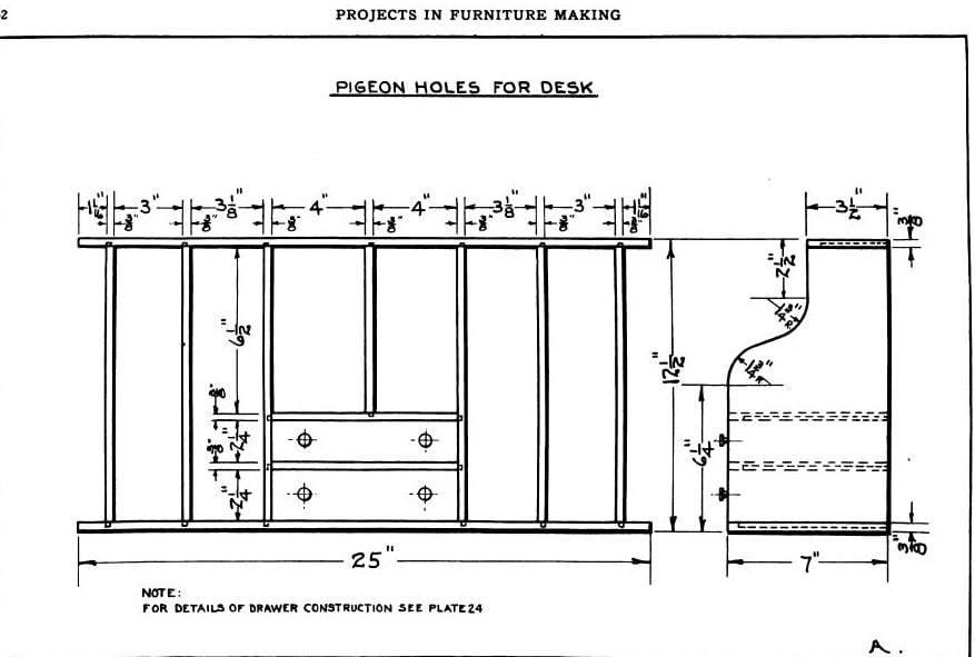 Vintage Desk Building Plans, 10 Woodworking Designs/blueprints PDF ...