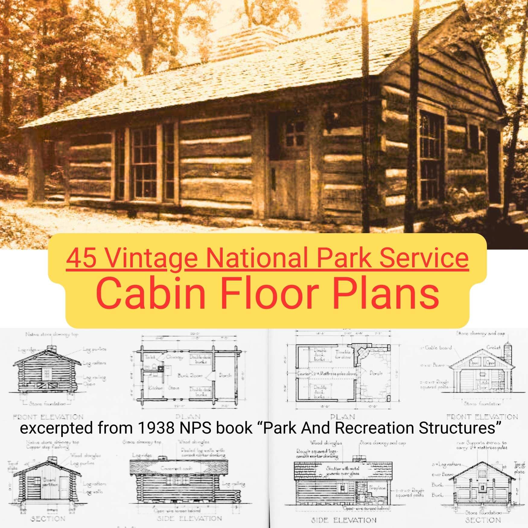 45 Cabin Floorplans, National Park Service Recreational Cabins (PDF ...