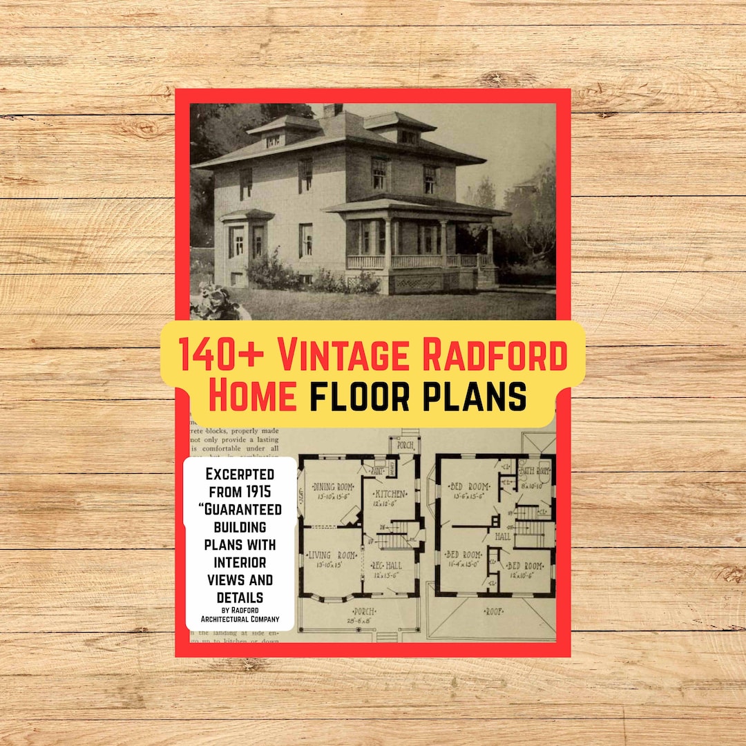 130+ Vintage Radford Home Floorplans (PDF Instant Download, From 1915 ...