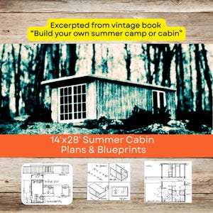 14'x28' Summer Cabin Plans & Blueprint (PDF File, 10pp. Blueprints ...